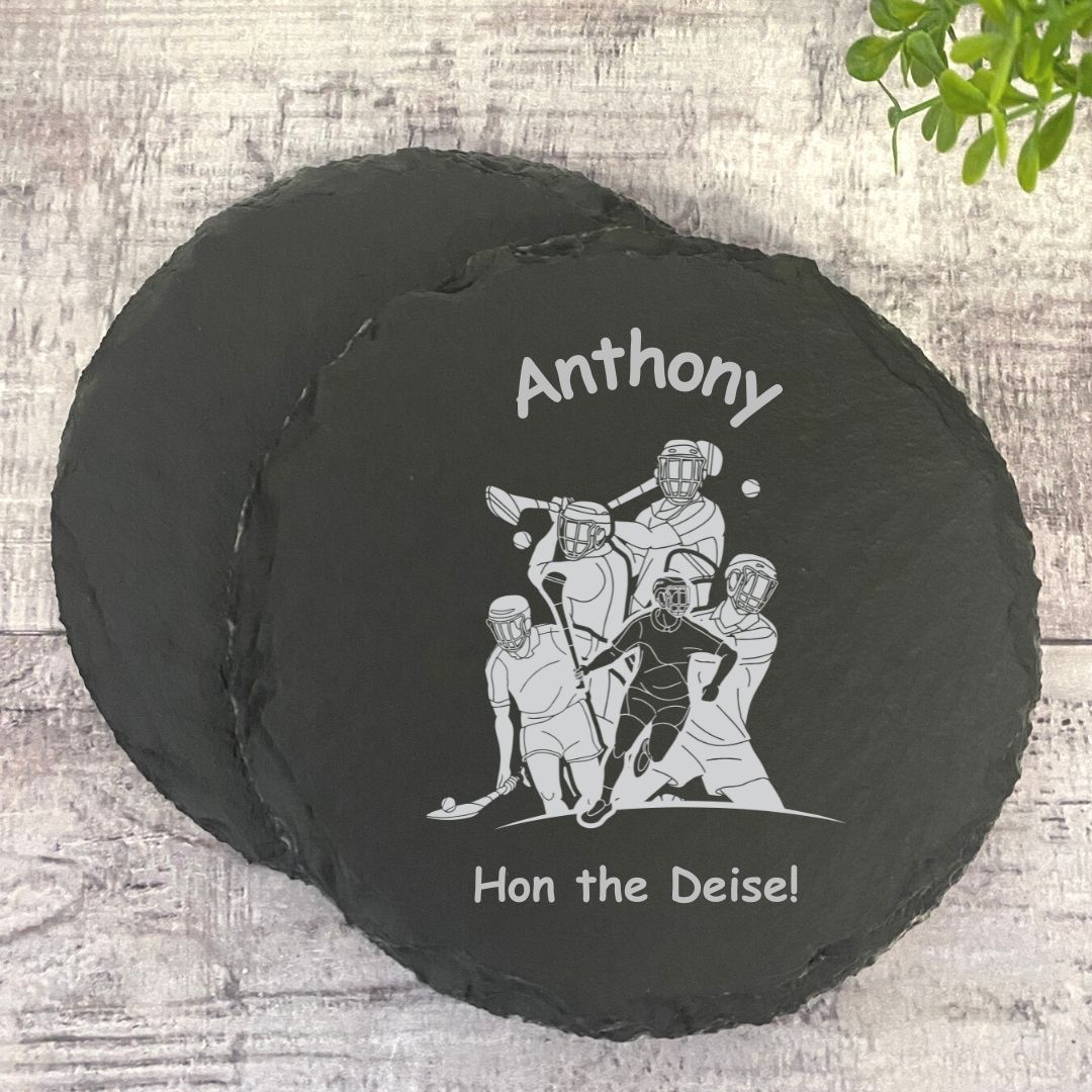 Personalised Hurling Coasters With Name & Message - Hurling Gift - Set ...